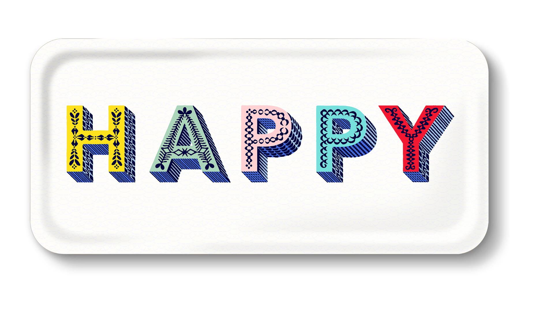 Tablett HAPPY bunt » online bestellen | Dallmayr Versand